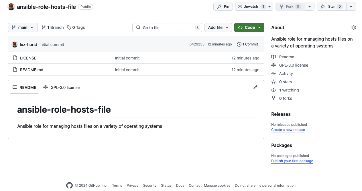 Migrating Ansible role to self-contained repository | Laurence’s Blog
